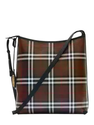 Burberry Small Check Shoulder Bag Brown