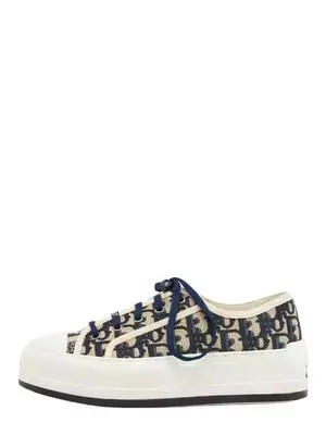 Dior Christian Dior Oblique Jacquard Lace-Up Low-Top Sneakers Blue