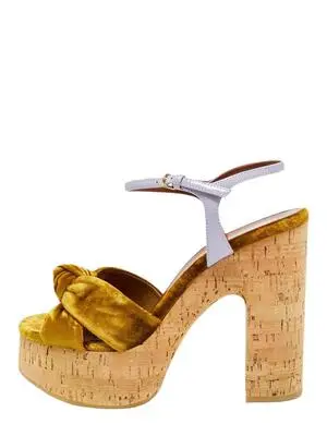 SAINT LAURENT Bianca Knotted Platform Sandals