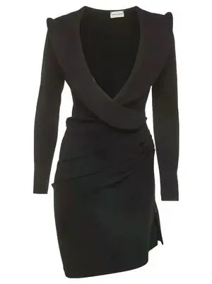 MAGDA BUTRYM Magda Butrym Mini Ruched Wrap-Effect Dress