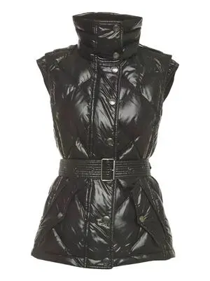 BURBERRY Burberry Diamond-Quilted Belted Vest
