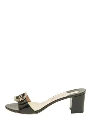 SALVATORE FERRAGAMO Ferragamo Buckle-Strap Block Heel Sandals