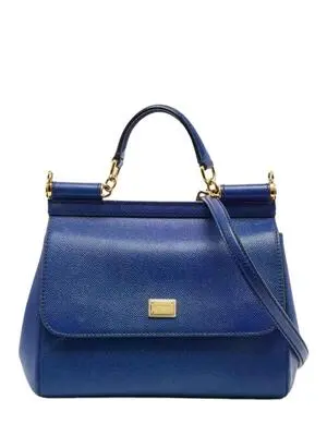 Dolce & Gabbana Medium Miss Sicily Top Tote Bag - Blue