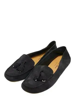 Loro Piana Dot Sole Walk Tassel Loafers - Black