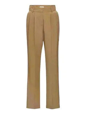 Magda Butrym Pleated Straight-leg Trousers - Neutrals