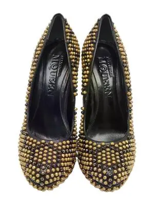 Alexander McQueen Studded Platform Pumps - Black