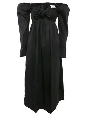 Aje 2023 Puff-sleeves Bow Dress - Black