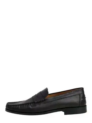 HACKETT LONDON Cobham Leather Loafers - Black
