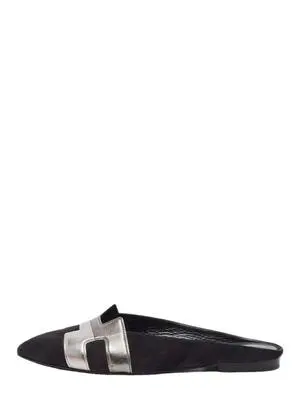 Hermès Roxane Mules With Metallic Trim - Black