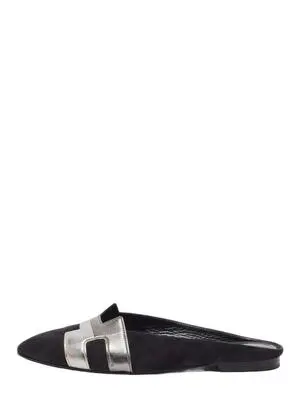 Hermès Roxane Mules With Metallic Trim - Black