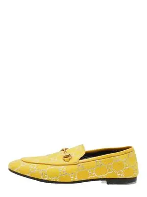 Gucci Jordaan Horsebit Loafers Yellow