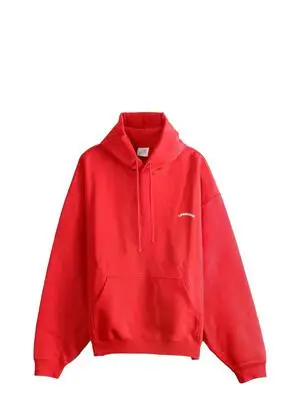 Vetements Logo-print Drawstring Hoodie - Red