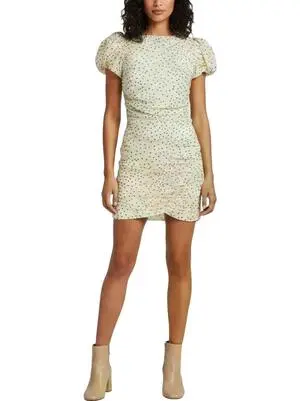 MAGDA BUTRYM Polka-dot-print Ruched Mini Dress