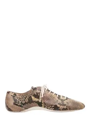 DRIES VAN NOTEN DRIES VAN NOTEN Snakeskin-Printed Leather Ballerina Sneakers