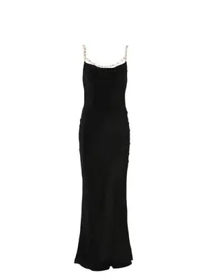 Cult Gaia Macelyn Chain-strap Cowl-neck Maxi Dress - Black