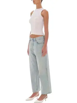 HAIKURE Korea Wide-leg Jeans - Blue