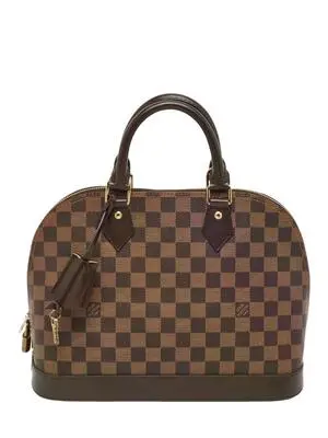 LOUIS VUITTON Alma Damier Ebene Tote Bag - Brown