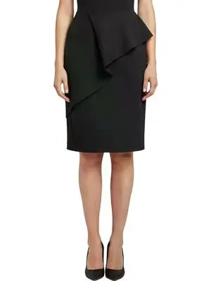 LANVIN Draped Zip-up Straight Mid-length Skirt