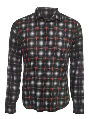 Givenchy Check-print Long-sleeve Shirt - Black