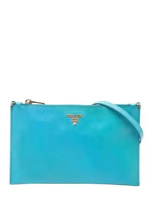 Prada 2013-2026 Saffiano Shoulder Bag - Blue