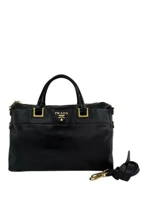 Prada 2013-2026 Vitello Satchel - Black