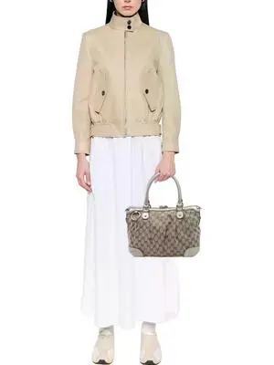 Gucci 2016-2026 Gg Canvas Sukey Satchel - Gold