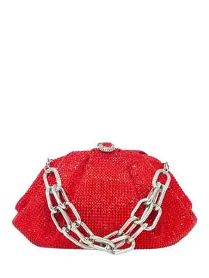 Judith Leiber Gemma Crystal-embellished Clutch Bag - Red