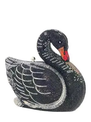 JUDITH LEIBER Odile Crystal-embellished Swan Clutch Bag