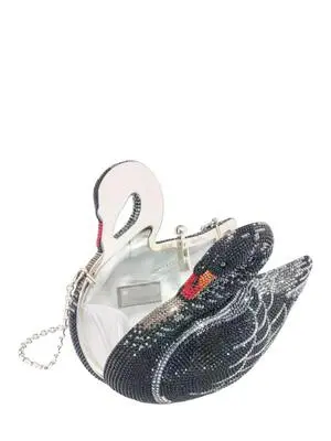 JUDITH LEIBER Judith Leiber Odile Crystal-Embellished Swan Clutch Bag