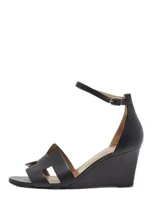 HERMÈS Legend H Cut-out Wedge Sandals