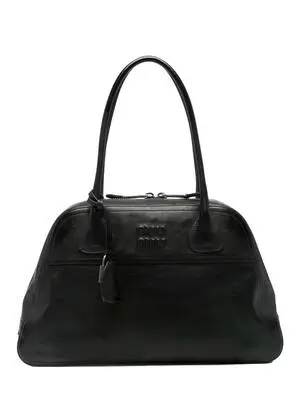 MIU MIU Miu Miu Logo-Embossed Leather Shoulder Bag