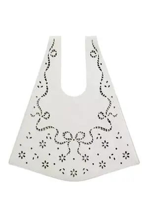 Simone Rocha Simone Rocha Lasercut Lace-Effect Handbag White