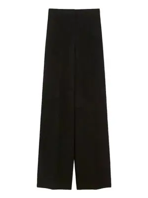 Max Mara Pressed-crease Wide-leg Trousers - Black