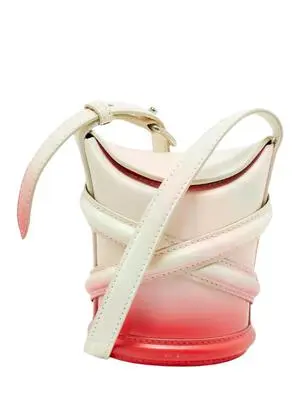 Alexander McQueen Small The Curve Ombré Bucket Bag Red