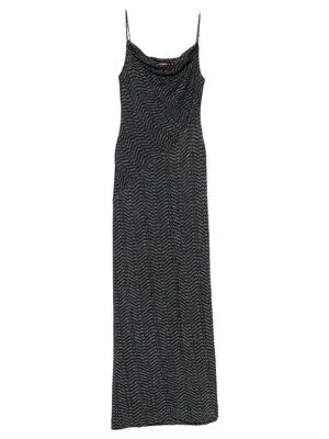 MISSONI Zigzag-knit Cowl-neck Maxi Dress