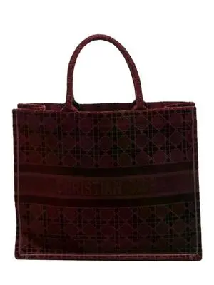 DIOR Christian Dior 2020 Embroidered Cannage Tote Bag