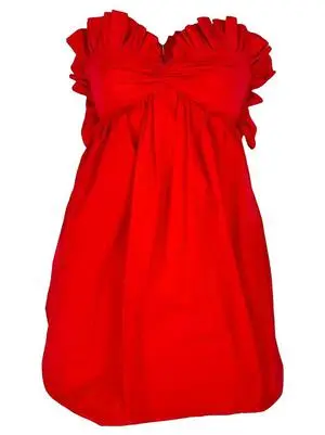 Philosophy Di Lorenzo Serafini Ruffled Sweetheart Mini Dress - Red