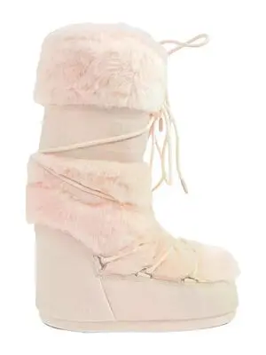 Moon Boot Faux-fur Lace-up Boots - Pink