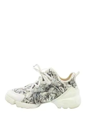 Dior D-connect Lace-up Sneakers With Zodiac Print - White