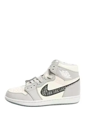 Dior X Air Jordan 1 High-top Sneakers - Grey