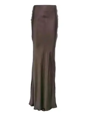 Andamane Nemesia Ruched-detail Maxi Skirt - Brown