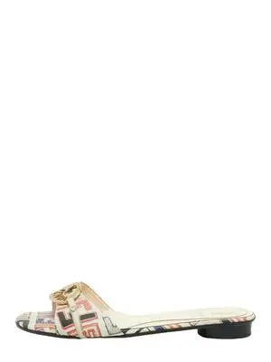 Fendi Ff Motif Buckle Sandals - Neutrals