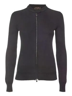 LORO PIANA Loro Piana Textured Knit Zip-Up Cardigan
