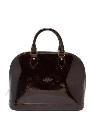 LOUIS VUITTON 2011 Alma Monogram Vernis Tote Bag Red