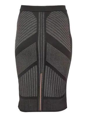 PRADA Prada Geometric Intarsia-Knit Midi Skirt