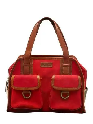 BURBERRY Nova Check Satchel Handbag