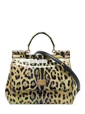Dolce & Gabbana Medium Sicily Leopard-print Tote Bag Neutrals
