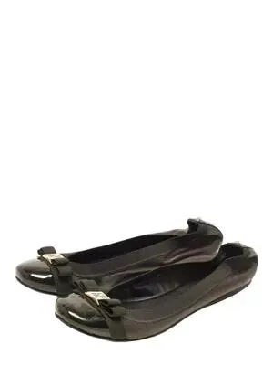 Carolina Herrera Carolina Herrera Vintage Bow-Detail Cap-Toe Ballet Flats Black