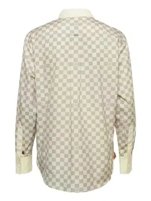 LOUIS VUITTON Damier Azur Check Cotton Shirt - Neutrals