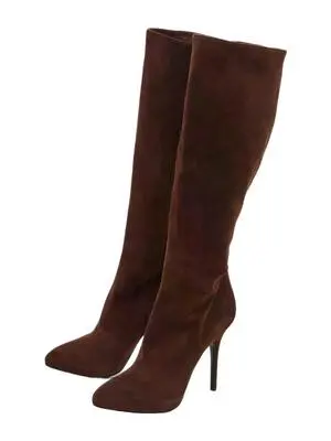 Dior Pointed-toe Knee-high Stiletto Boots - Brown